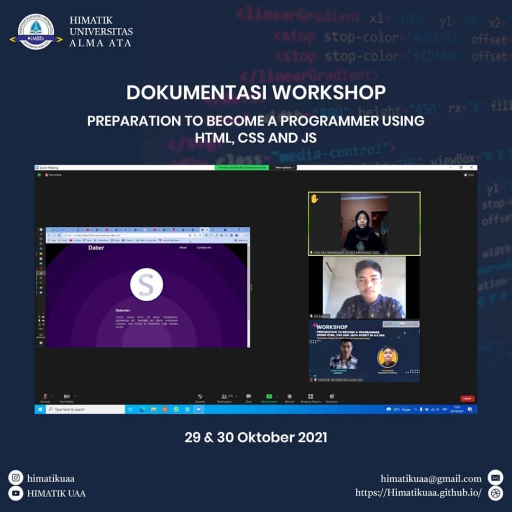 Preparation to Become a Programmer Using HTML, CSS, and JS - Program Studi Informatika